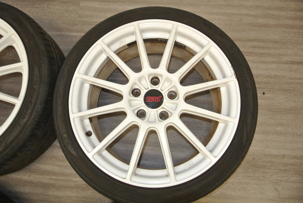 JDM Subaru Impreza WRX STi Spec C RA-R OEM Wheels Rims 18x8.5 +53 Enke ...