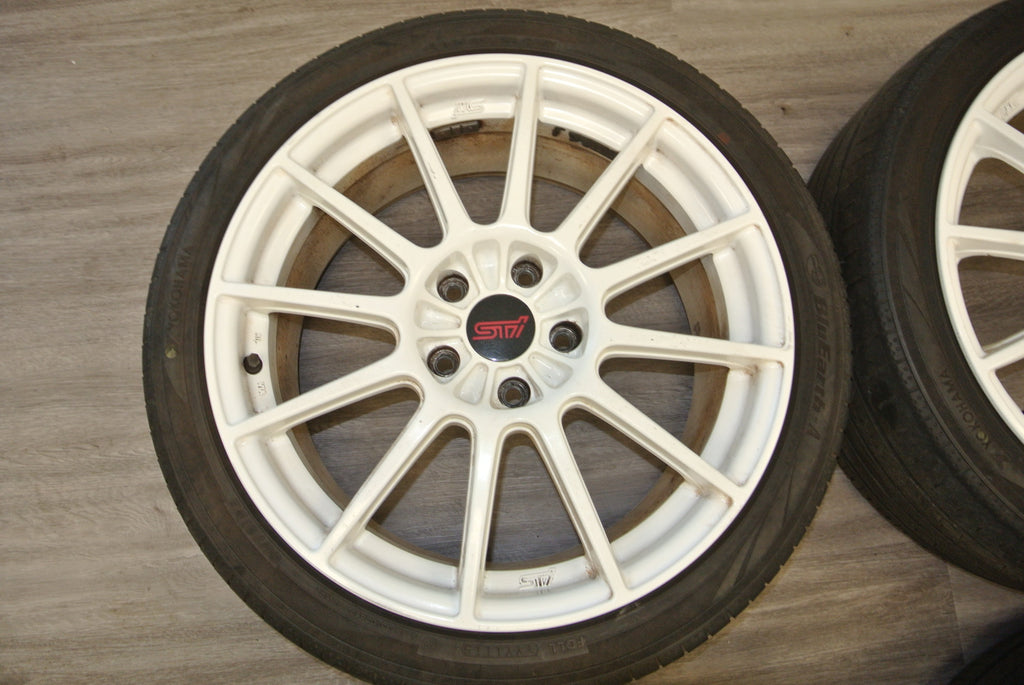 JDM Subaru Impreza WRX STi Spec C RA-R OEM Wheels Rims 18x8.5 +53 Enke ...