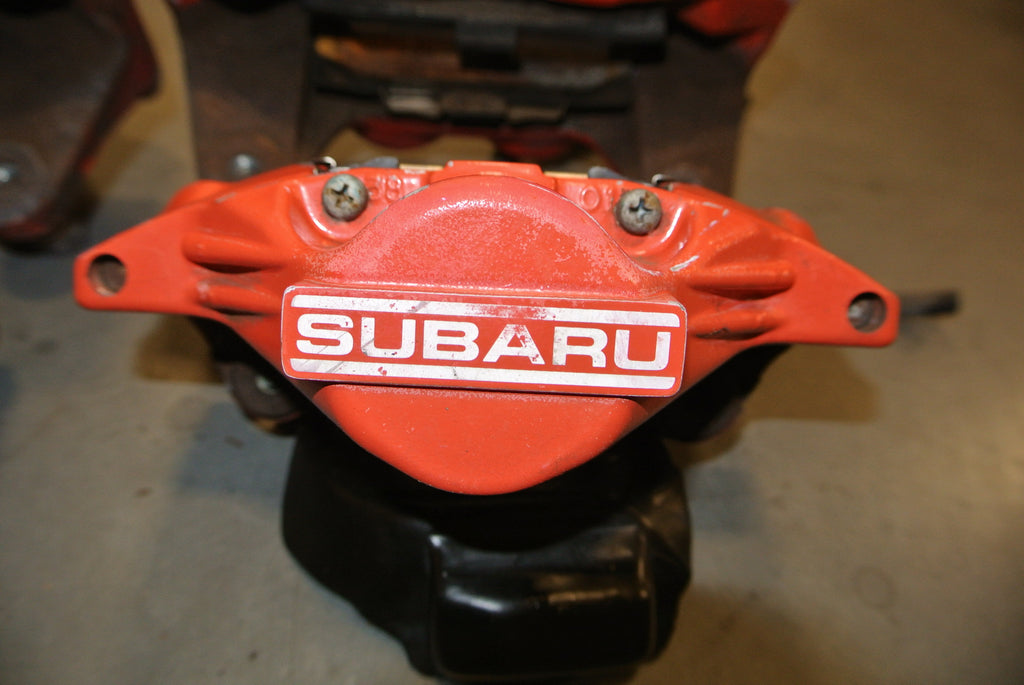 JDM Subaru 4 Piston Front 2 Piston Rear Brake Calipers Set Impreza WRX ...