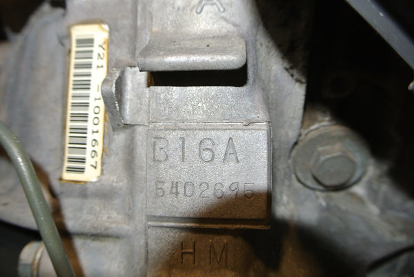 JDM Honda B16A Engine and 5 Speed LSD Transmission DOHC VTEC B16A2 SiR ...